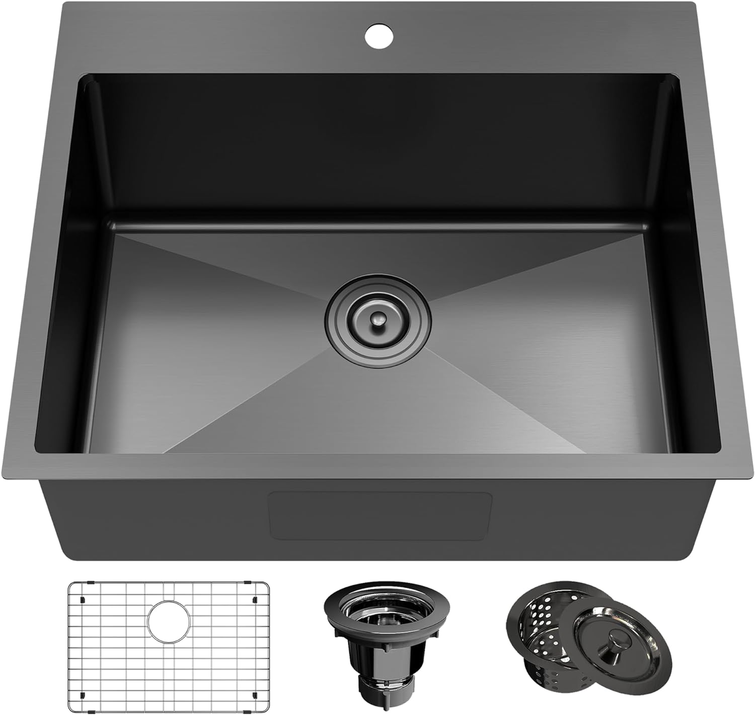 25 Inch Drop in Kitchen Sink Workstation 18 Gauge Single Bowl Stainle 25-inch-drop-in-kitchen-sink-workstation-18-gauge-single-bowl-stainle